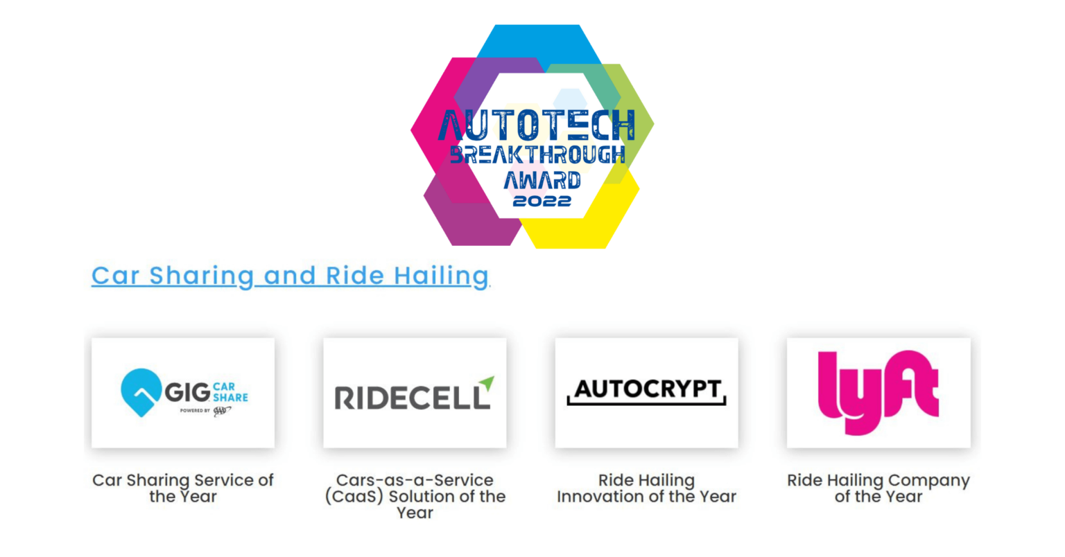 AutoCrypt EQ Wins "Ride Hailing Innovation of the Year" | AUTOCRYPT